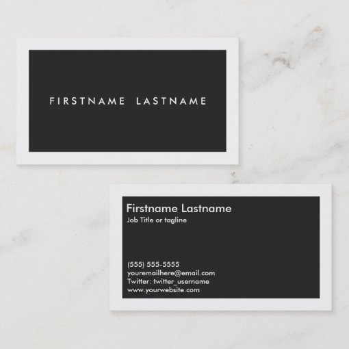 Personal Networking Business Cards in Black | Zazzle