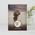 Personal Photo | USA Flag | Laurel Leaves Wedding Invitation | Zazzle
