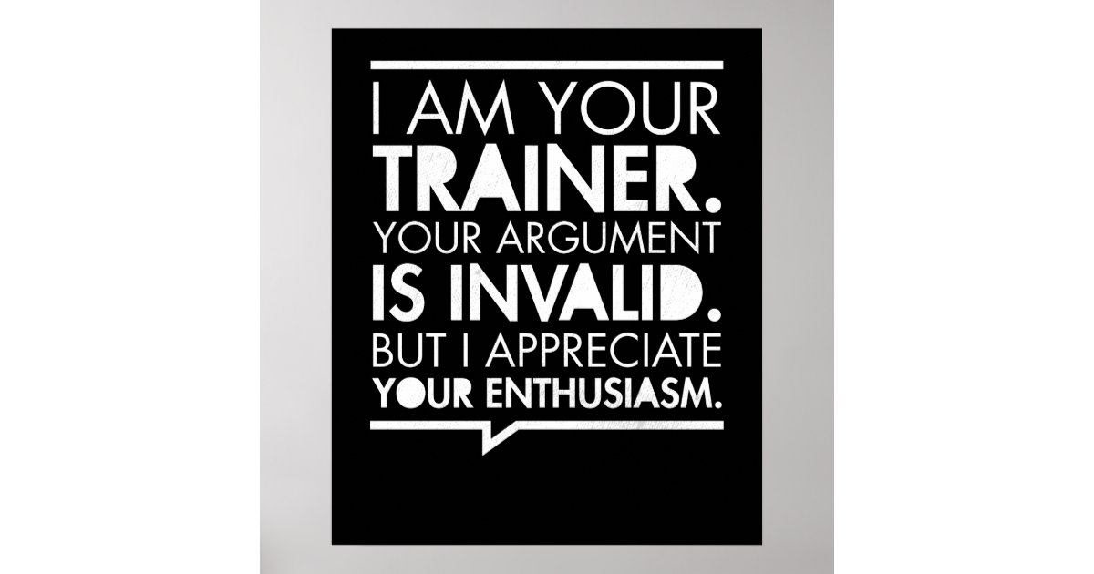 Personal Trainer Fitness Motivation Poster | Zazzle
