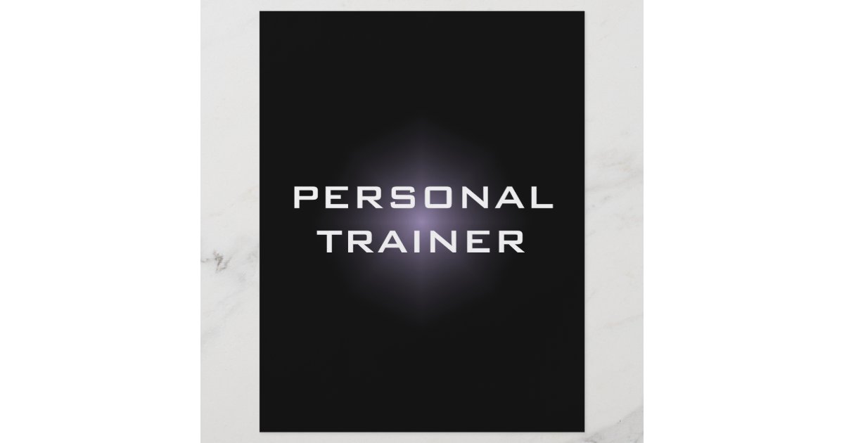 Personal Trainer Simple & Plain Flyer | Zazzle
