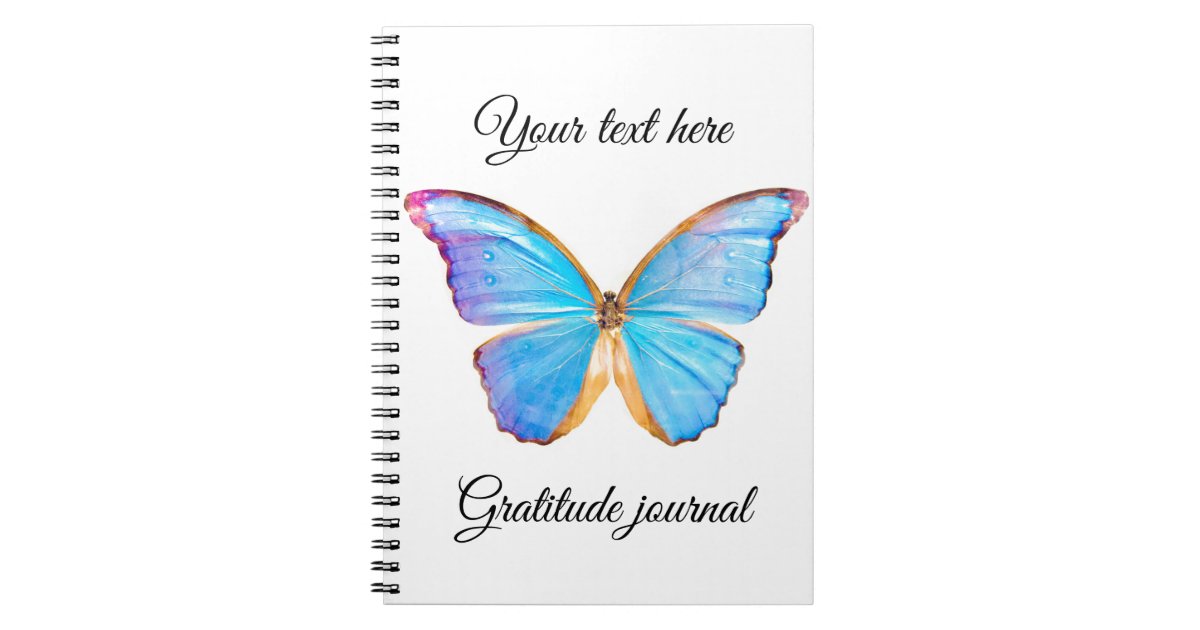 Personalise BLUE BUTTERFLY Notebook | Zazzle