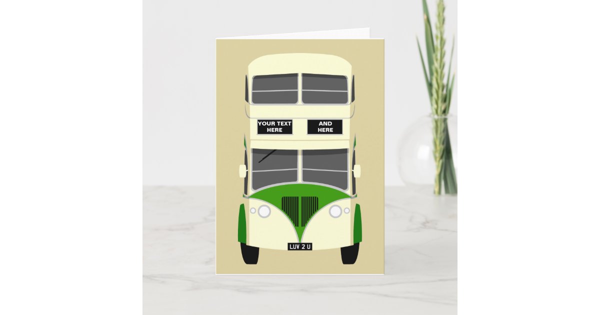 Personalise Iconic Blackpool Double Decker Bus Card | Zazzle