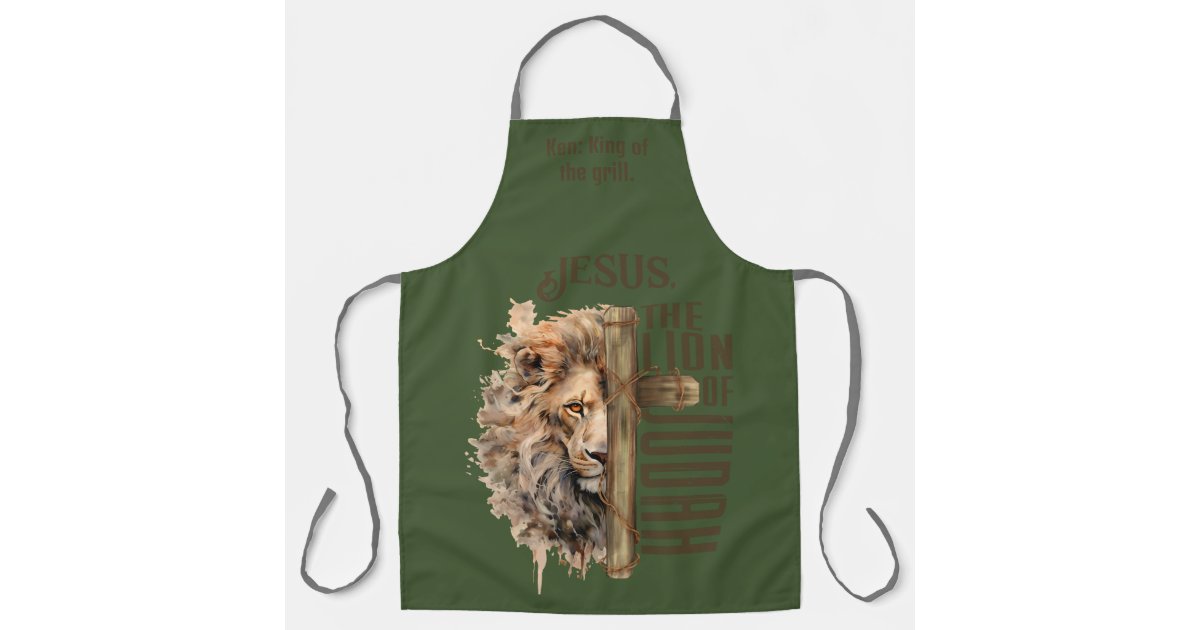 Personalise l Scripture l Jesus l Lion, man's Apron | Zazzle
