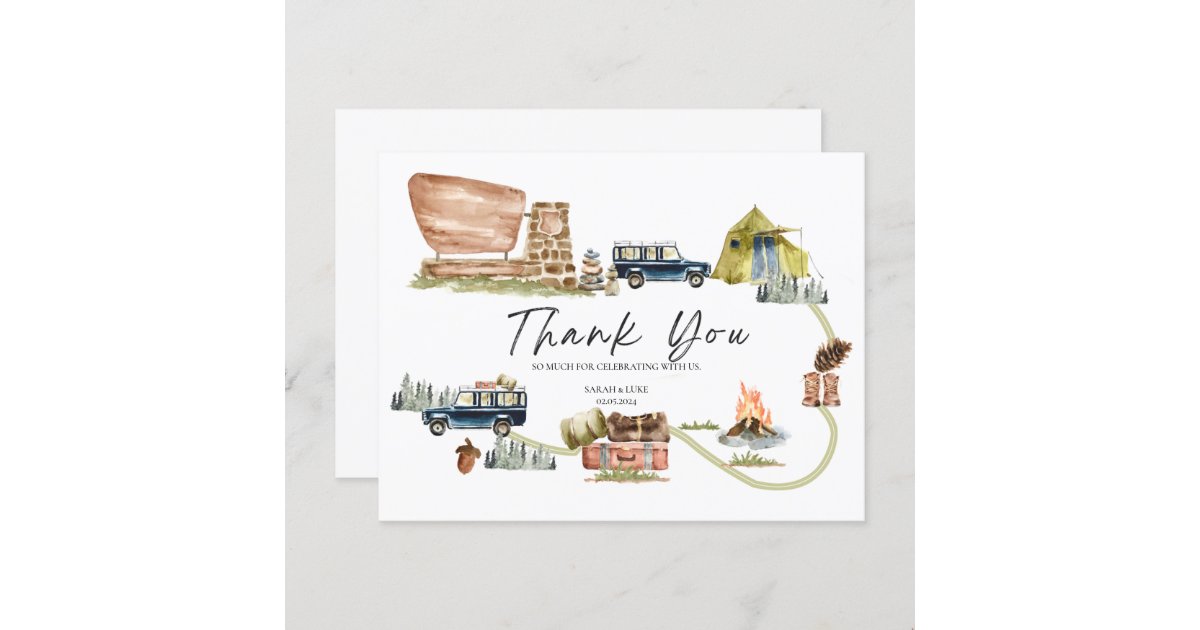 Personalise National Park Party Thank You Card | Zazzle