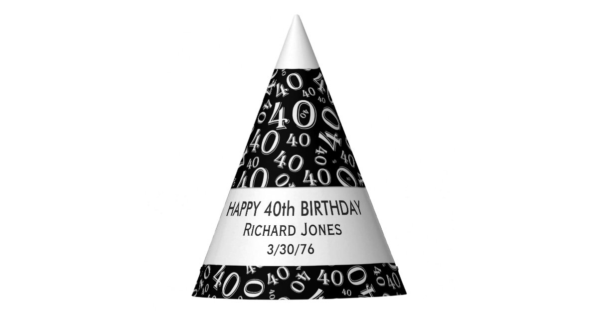 Personalise: Over The Hill 40th Birthday Theme Party Hat | Zazzle