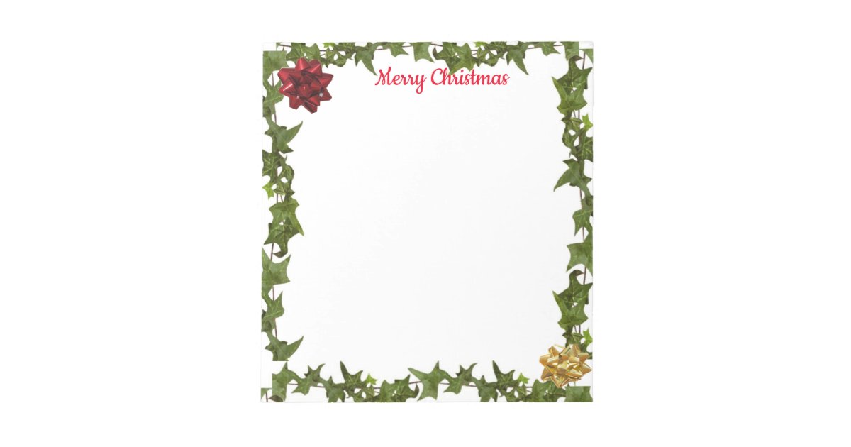 Personalised 5.5 x 6" Christmas Note Pad | Zazzle