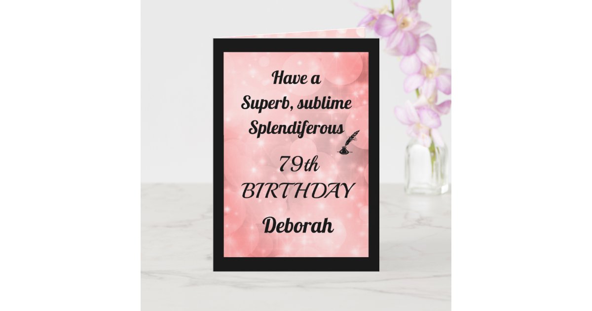 Personalised 79th Birthday Folded Greeting Card | Zazzle