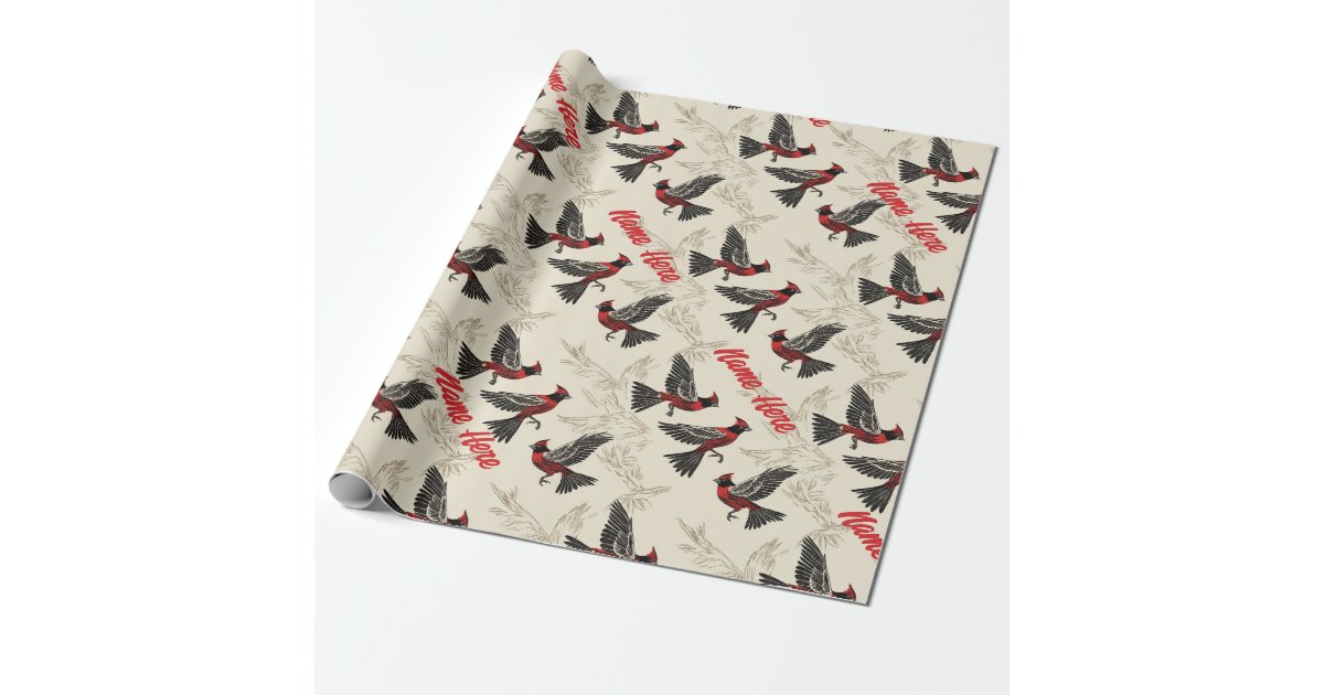 Personalised Cardinal Wrapping Paper | Zazzle