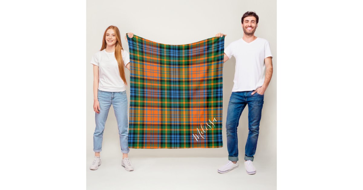 Personalised Clan Murray Plaid Tartan Pattern Fleece Blanket | Zazzle