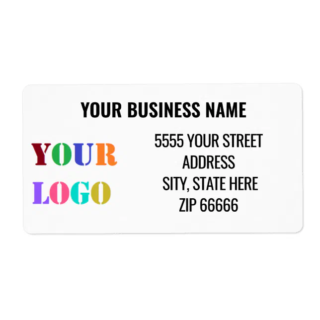 Personalised Company Logo Address Labels Example | Zazzle