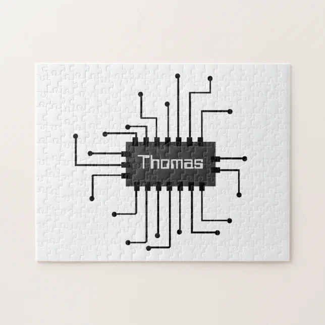 Personalised Computer IC Chip Image Jigsaw Puzzle | Zazzle
