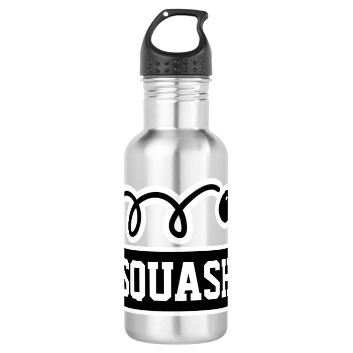 Personalised custom name squash sports 532 ml water bottle | Zazzle.co.uk