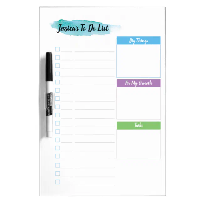 Personalised Custom To do List Productivity Dry Erase Board