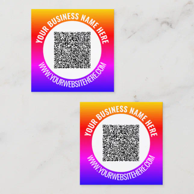 Personalised Design Your Own QR Code Business Card | Zazzle