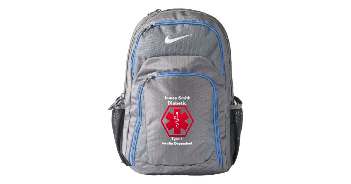 Personalised Diabetes Medical Alert Backpack | Zazzle