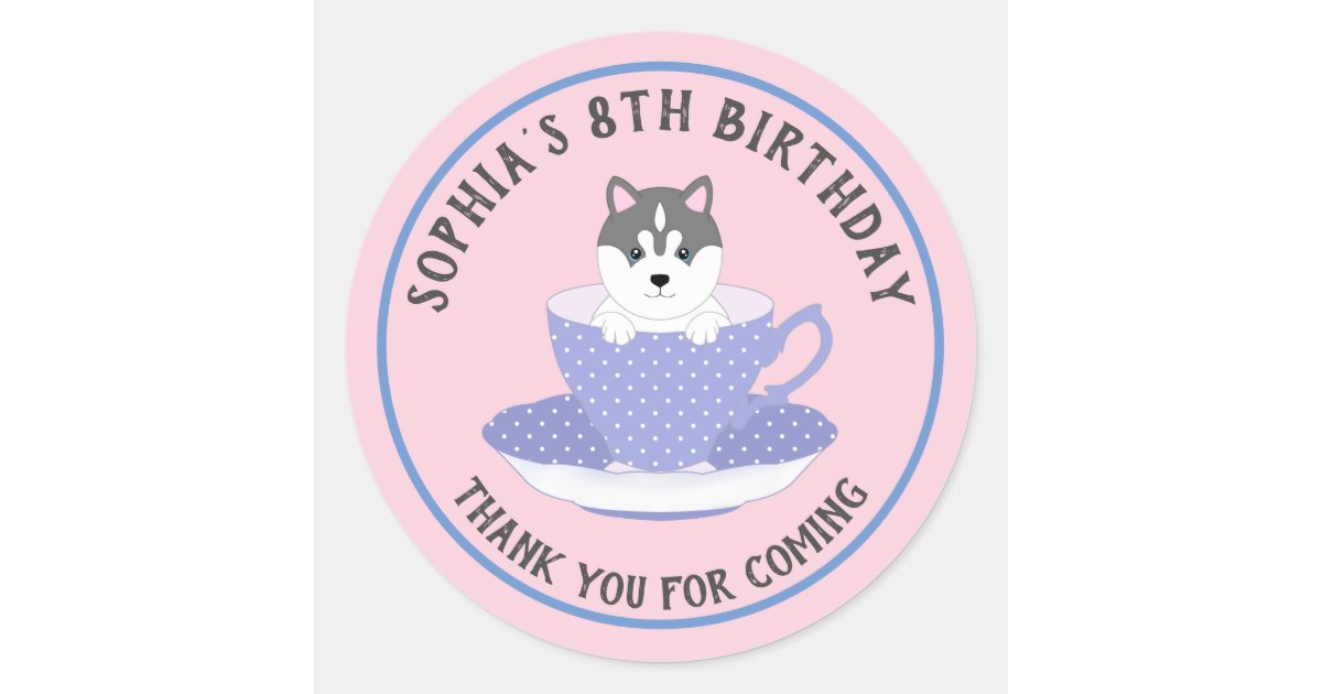 Personalised Dog Classic Round Sticker | Zazzle