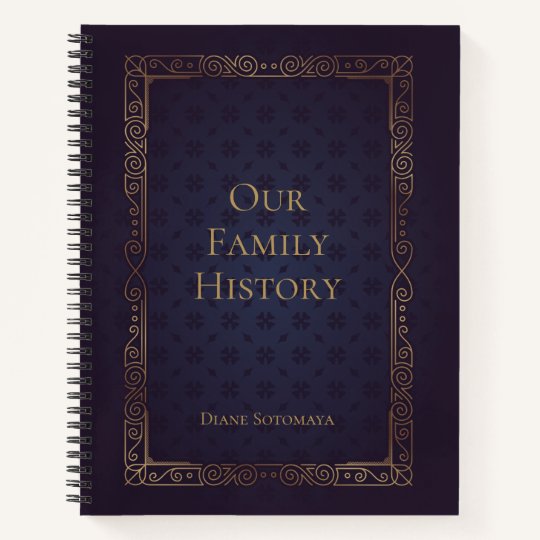 Personalised Elegant Family History Notebook | Zazzle.co.uk