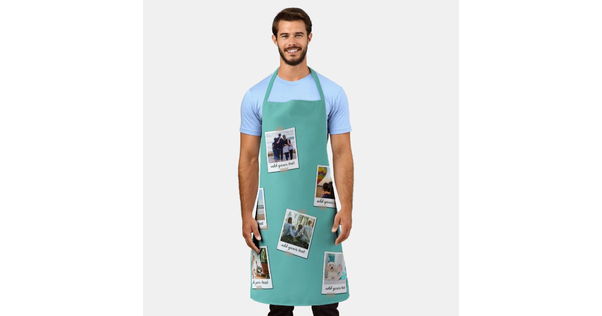 Personalised Family 6 Photo Custom Collage Apron | Zazzle