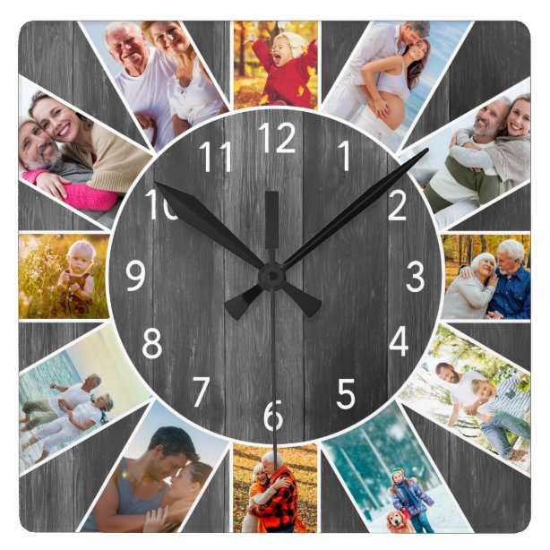 Collage Wall Clocks | Zazzle UK