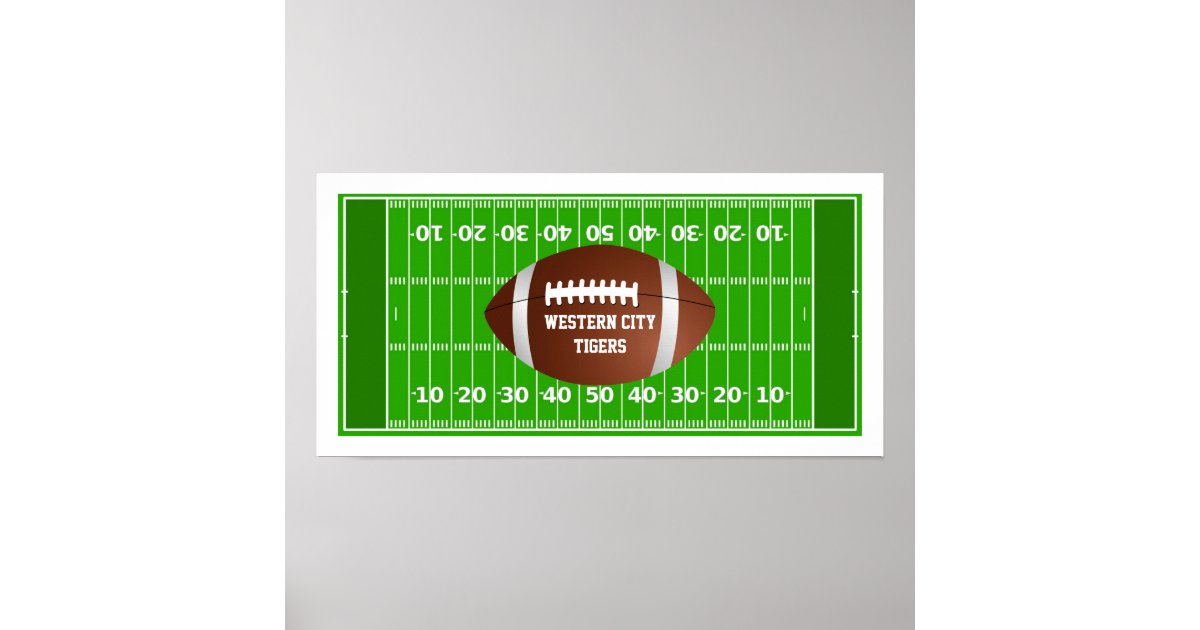 Personalised Football Field Team Custom Name Poster | Zazzle