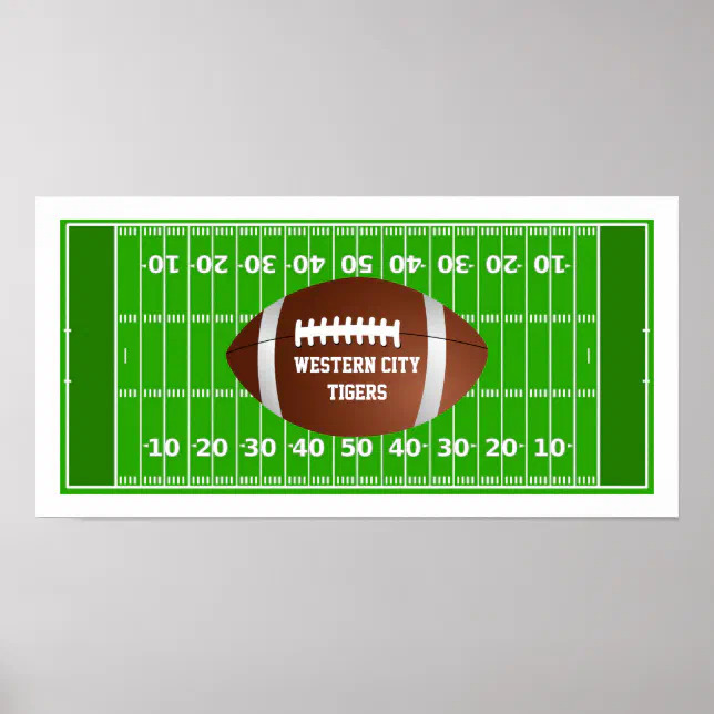 Personalised Football Field Team Custom Name Poster | Zazzle