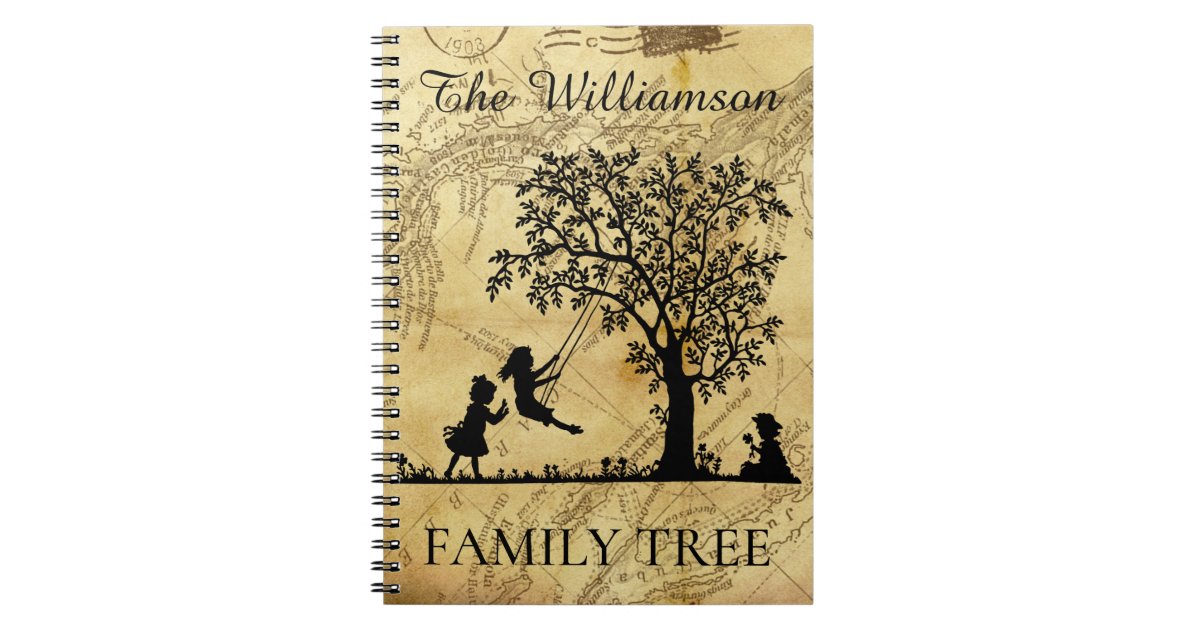 Personalised Genealogy Vintage Family Tree Notebook | Zazzle