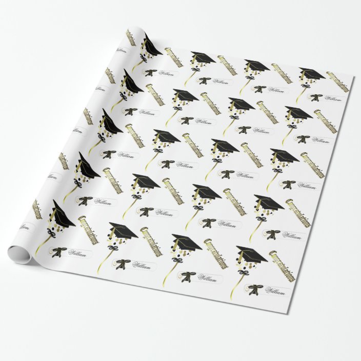 Personalised Graduation Wrapping Paper | Zazzle.co.uk