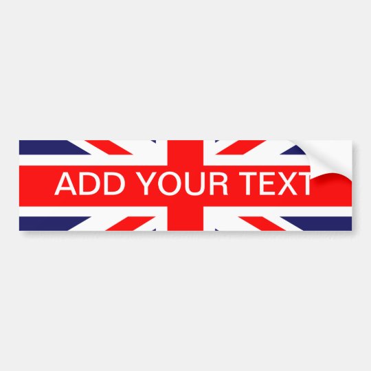 Personalised Great Britain Flag Bumper Sticker | Zazzle.co.uk
