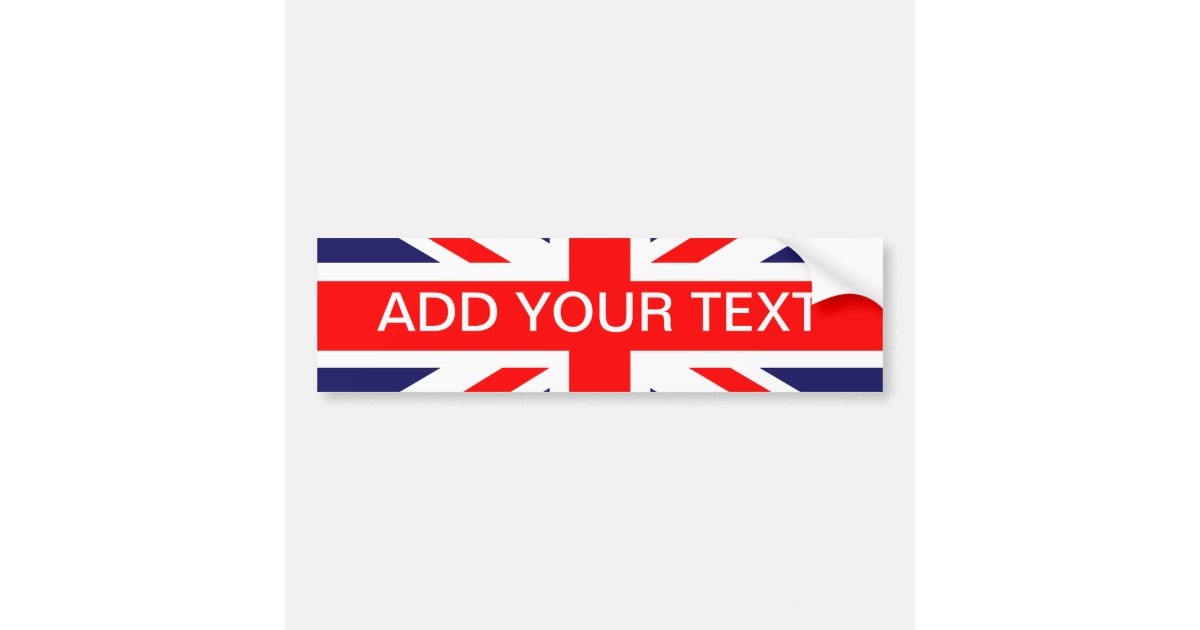 Personalised Great Britain Flag Bumper Sticker | Zazzle