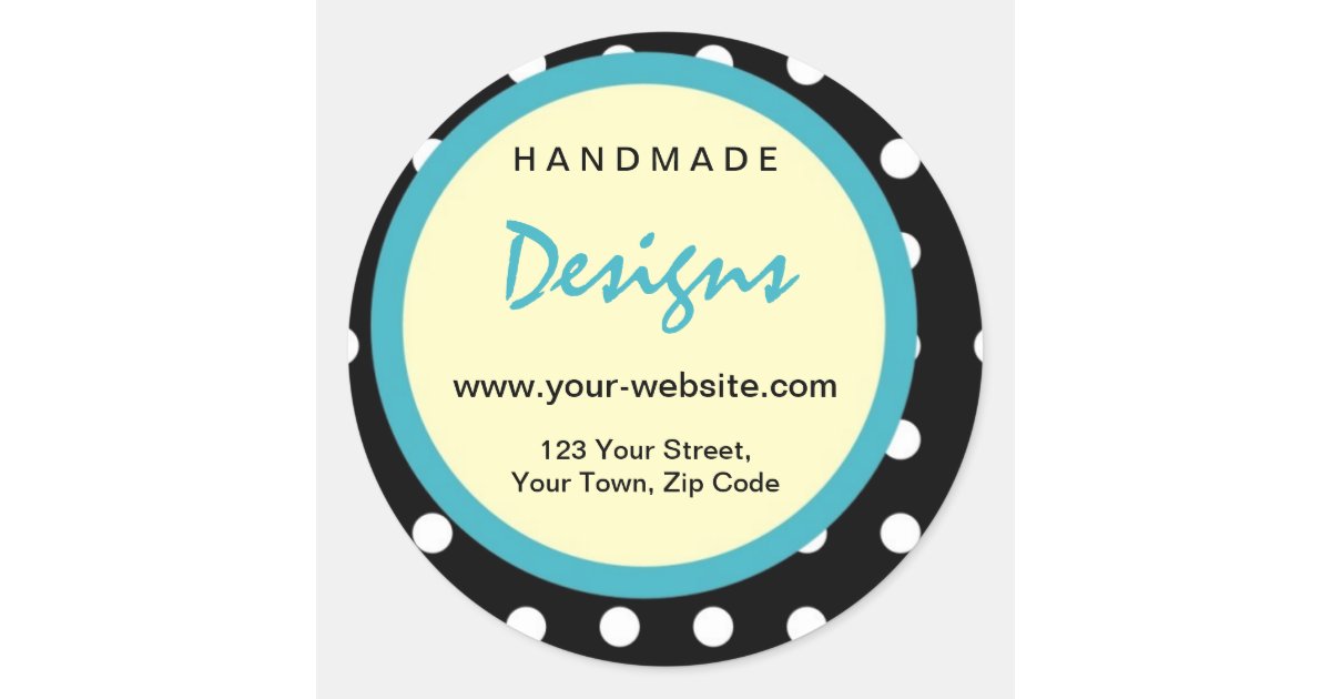 Personalised Handmade By Stickers | Zazzle