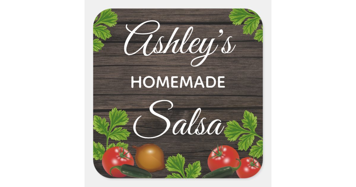 Personalised Homemade Salsa Label | Zazzle