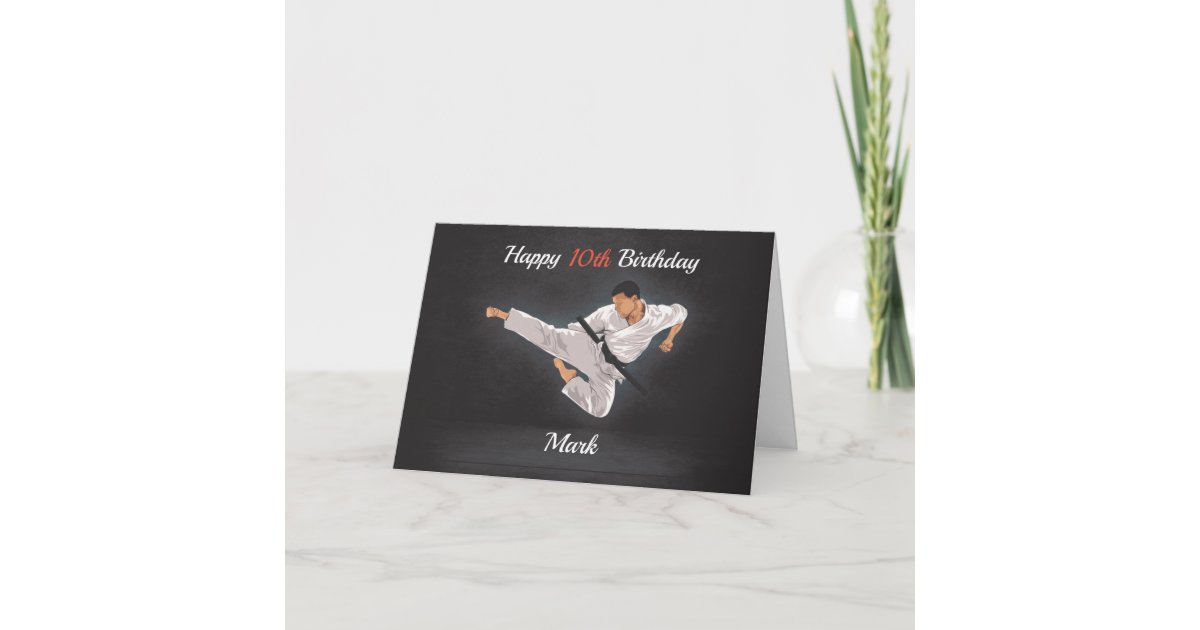 Personalised Karate/Tae Kwon Do Birthday Card | Zazzle