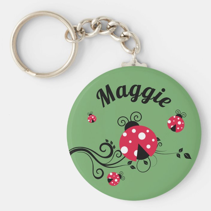 Personalised Lady Bug Keychain Ladybug | Zazzle.co.uk