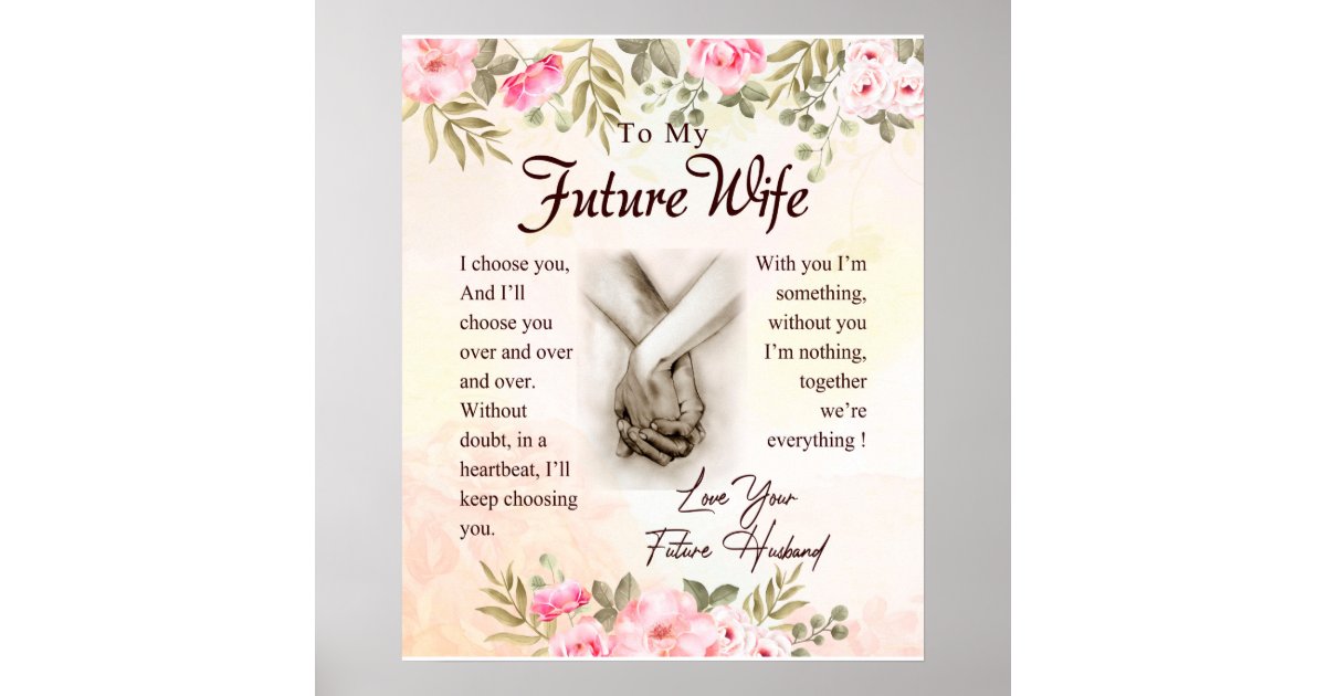 Personalised Letter To My Future Wife Poster Zazzle personalised-letter-to-my-future-wife-poster-zazzle