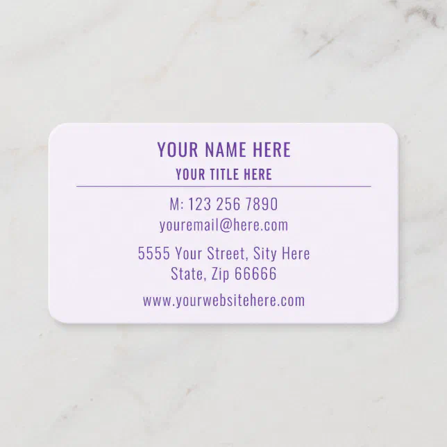 Personalised Logo Name Info Business Card | Zazzle