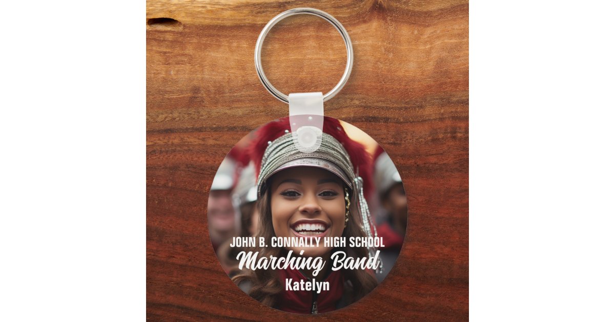 Personalised Marching Band Photo Double Sided Key Ring | Zazzle