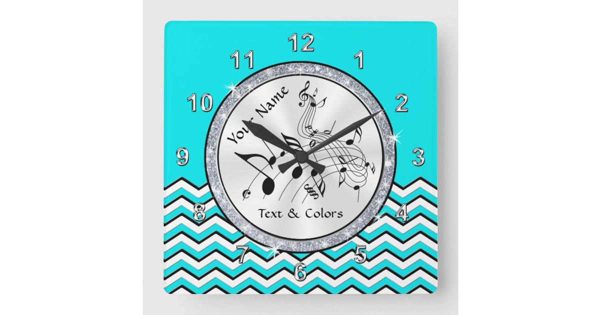 Personalised Music Note Gifts, Music Note Clock | Zazzle
