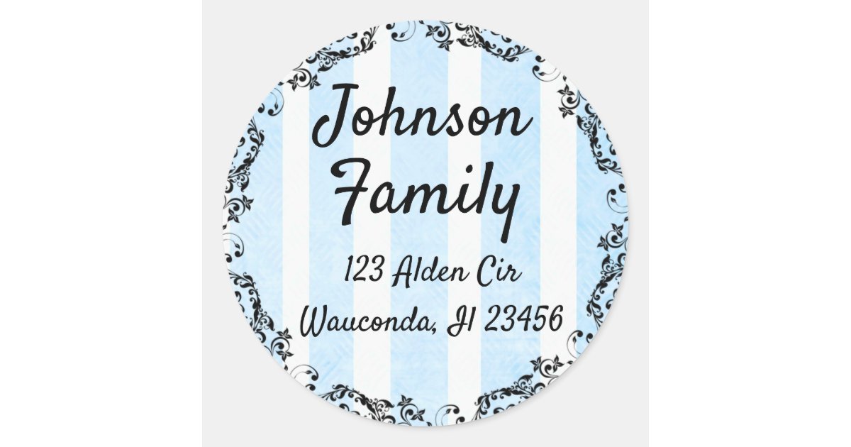 Personalised Name and Address Stickers | Zazzle