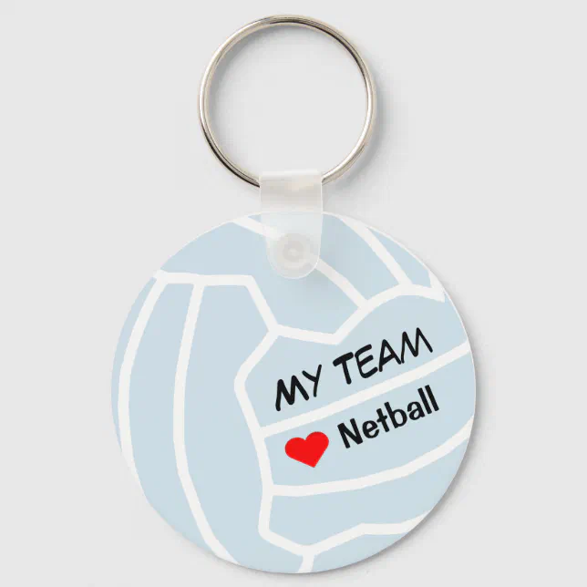 Personalised Netball Theme Ball Design Key Ring | Zazzle