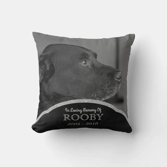 Personalised Pet Memorial Photo | Dog Condolence Cushion | Zazzle