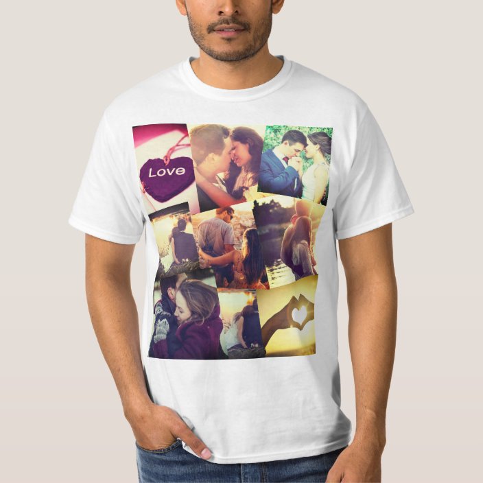 Personalised photo collage T-Shirt | Zazzle.co.uk