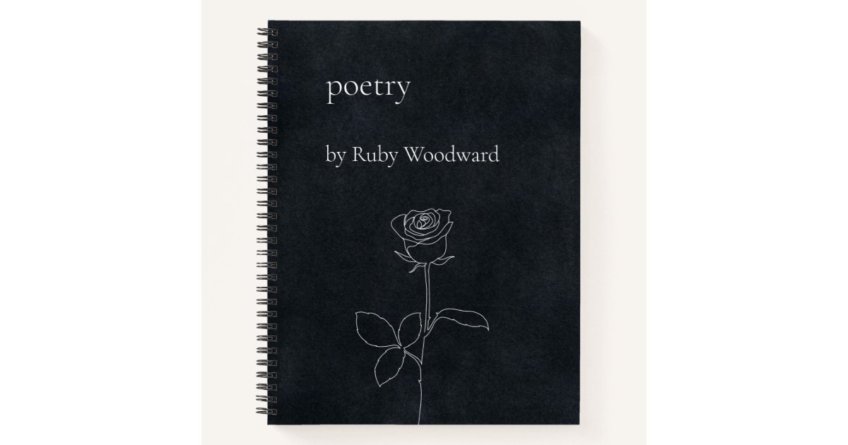 Personalised poetry notebook | Zazzle