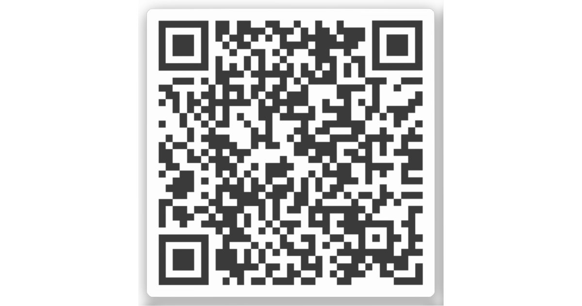Personalised QR Code Custom URL Square Sticker | Zazzle