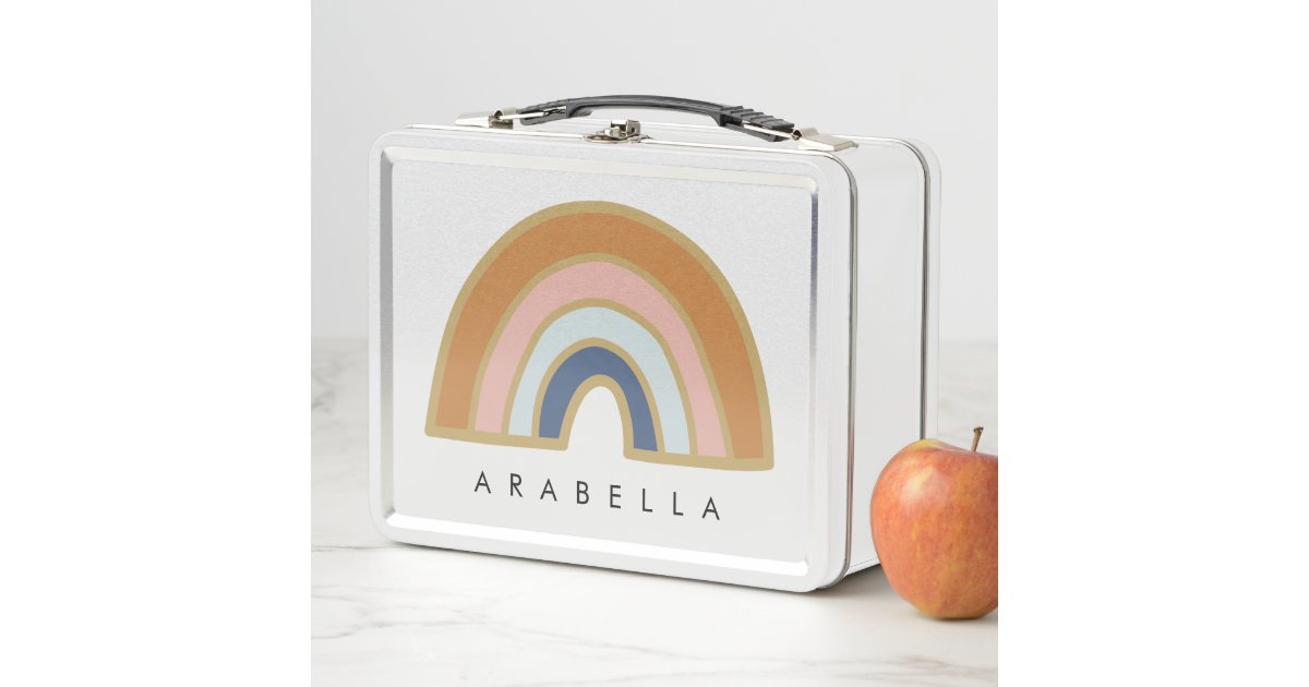 Personalised Rainbow Lunchbox | Zazzle