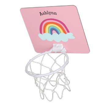 Personalised Rainbow Mini Basketball Hoop | Zazzle