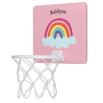 Personalised Rainbow Mini Basketball Hoop | Zazzle