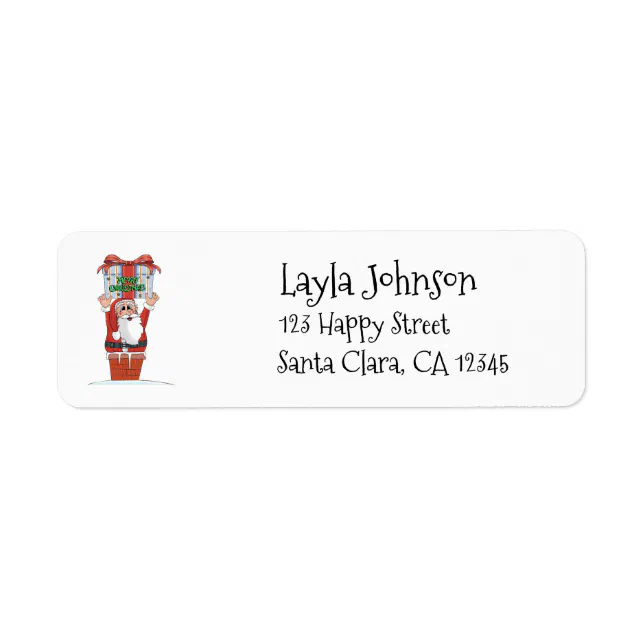 Personalised Santa Claus Return Address Labels | Zazzle