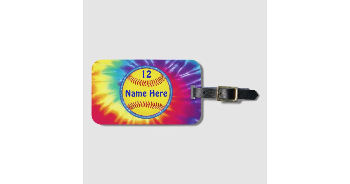 Personalised Softball Bag Tags or Luggage Tags | Zazzle