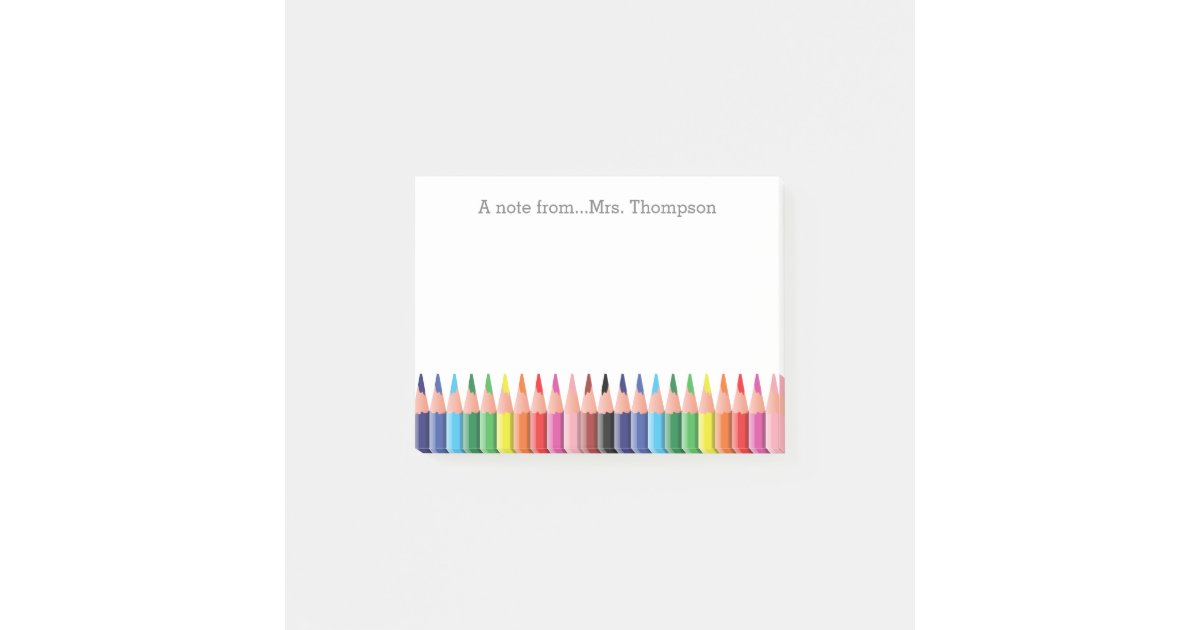 Personalised Teacher School Post-it Notes | Zazzle
