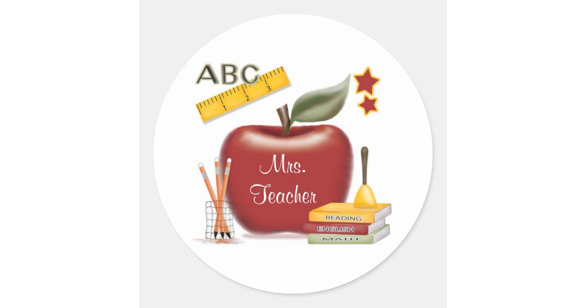 Personalised Teacher Stickers | Zazzle